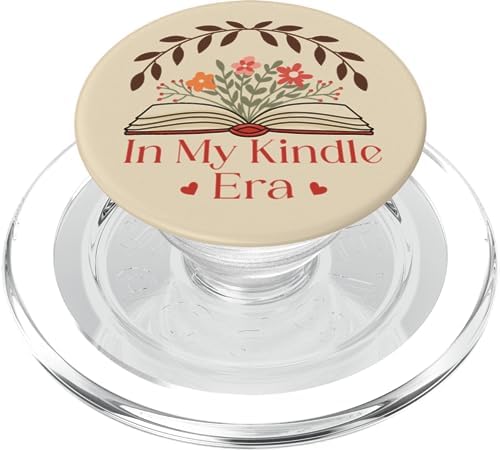 Amazon.com: In My Kindle Era Botanical Flowers Book Lover PopSockets MagSafe PopGrip for iPhone ...