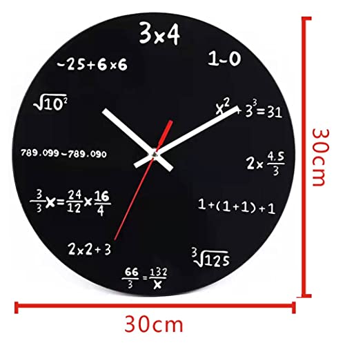 Snapklik.com : AKAHA Math Wall Clock 12-Inch - Unique Art Design ...