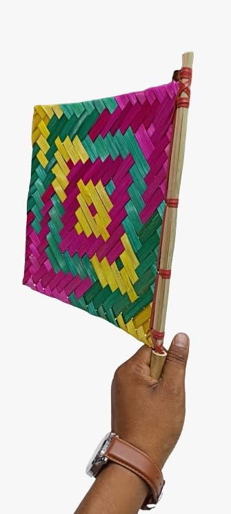Buy WATIKA CRAFT Bamboo Handicraft Handmade Natural Hand Fan Pankha ...