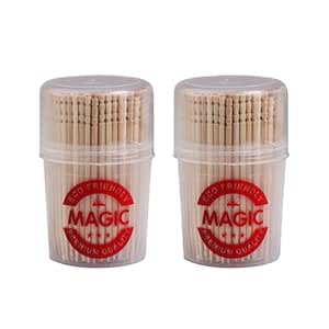 Magic Premium Wooden Toothpicks - 500 Sticks (2 Packs of 250) | Durable ...
