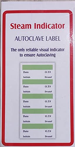 Buy STEAM Indicators [Class 1] | Autoclave Strips/Autoclave Labels (5 ...