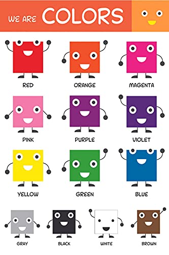 Colors Name Poster|Sticker Poster|Learning Poster for Kids|Poster for ...