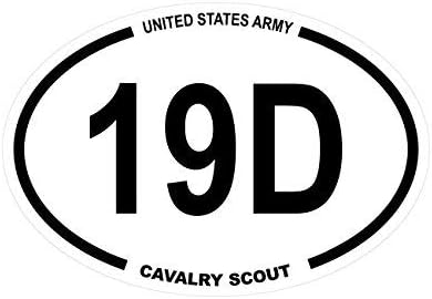 Amazon.com: United States Army MOS 19D Cavalry Scout Oval Sticker Die ...