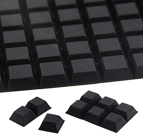 Black Rubber Feet 40 Pack Self Stick Bumper Pads - Adhesive Tall Square ...