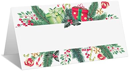 Amazon.com: Place Cards for Christmas Party, Editable Name Place Cards ...