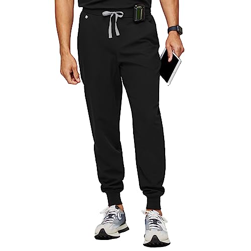 Snapklik.com : FIGS Tansen Jogger Scrub Pants For Men - Black