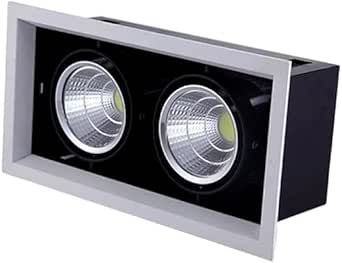 MAXTED Rectangle Double Head Anti-glare LED Panel Light Recessed COB ...