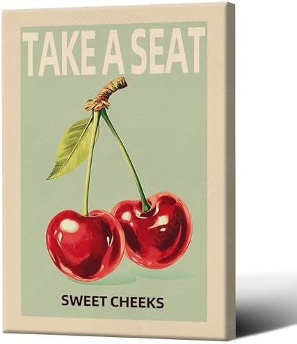Amazon.com: Take A Seat Sweet Cheeks Poster Funny Bathroom WallArt ...