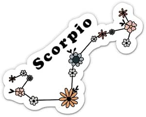 Amazon.com - Scorpio Floral Zodiac Sticker - 3" Laptop Sticker ...