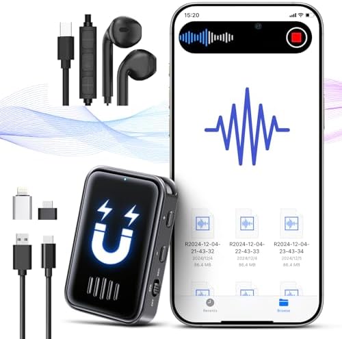 Amazon.com: 128G Magnetic Voice Recorder,Voice Recorder with Playback ...