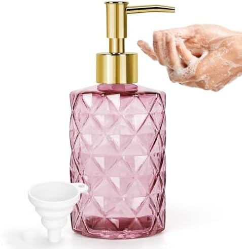 Amazon.com: Bathroom Soap Dispenser, Glass Soap Dispenser with Pump, 11 ...