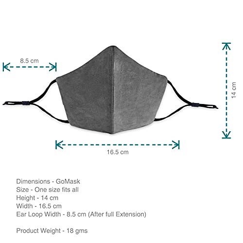 VAYA GoMask Luxury Soft Face Mask | Reusable & Washable 6 Layer Cotton ...