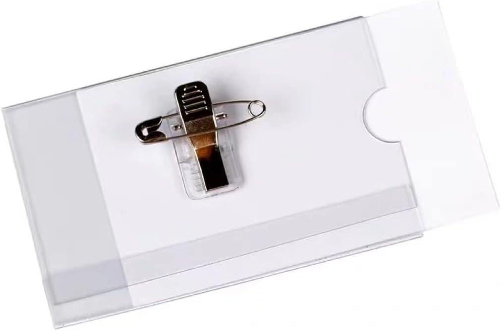 20 Pack Name Badges Name Tag with Clip and Pin, Waterproof Plastic ...