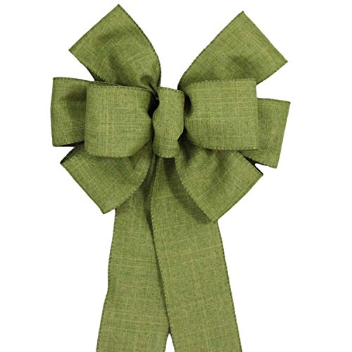 Amazon.com: Moss Green Rustic Wreath Bow - Fall Bow by Package Perfect ...