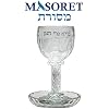 Amazon.com: MASORET Taza de vidrio Kiddush de 6.4 pulgadas con piedras ...
