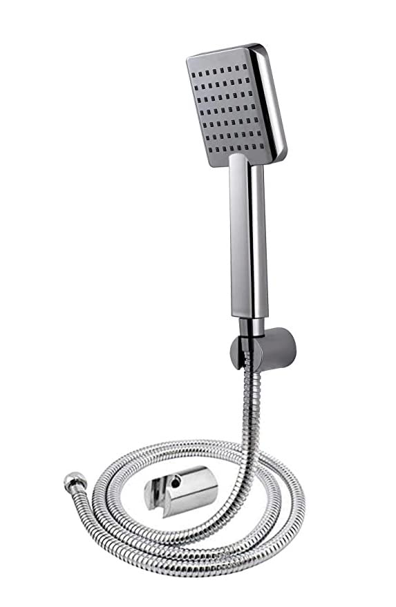 CLINTON (Chrome) Hand Shower with 1.5Mtr SS Tube and Wall Hook (Pack Of ...