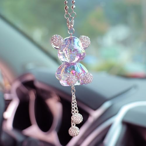 Amazon.com: YOYLMAL Bling Diamond Car Hanging Accessories for Women and Girls, Cute Crystal Bear ...