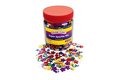 Amazon.com: Colorations® Super Sparkle Mix, 13 Shapes, Variety of ...