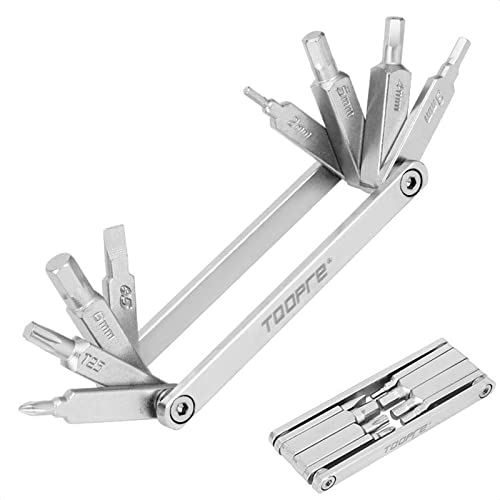 Bike Multi-Tool Mini Multitool Kit - 8 in 1 Lightweight Stainless Steel ...