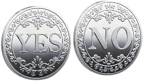 Couple's Elegant YES/NO Decision Coin – Silver and Vintage Finishes ...