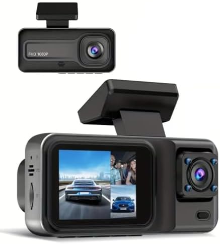 Amazon.com: ONN Dual Dash Cam with Ultra-Wide Angle Lens, 3'' LCD ...