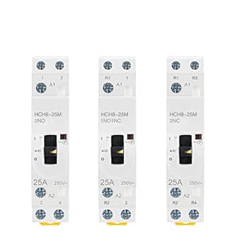 HCH8-25M 2P 16A 20A 220V Rail Household AC Modular Contactor with Manual Control Switch 2NO ...