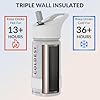 Coldest Insulated Water Bottle with Straw Lid - Stainless Steel Metal ...