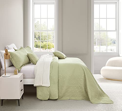 Oversized King Bedspread 138x122 Extra Wide, Ultrasonic Lightweight ...