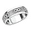 Shop LC Mens Womens Spinner Band Ring 925 Sterling Silver Statement ...