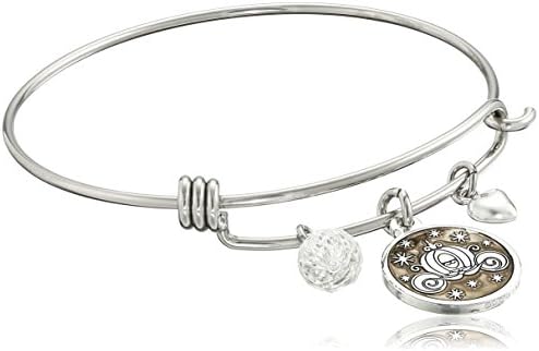 Amazon.com: Disney Stainless Steel Catch Bangle with Silver Plated ...