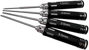 Amazon.com: 4pcs 1.5/2.0/2.5/3.0mm Ball Head Screwdriver Tool Set RC ...