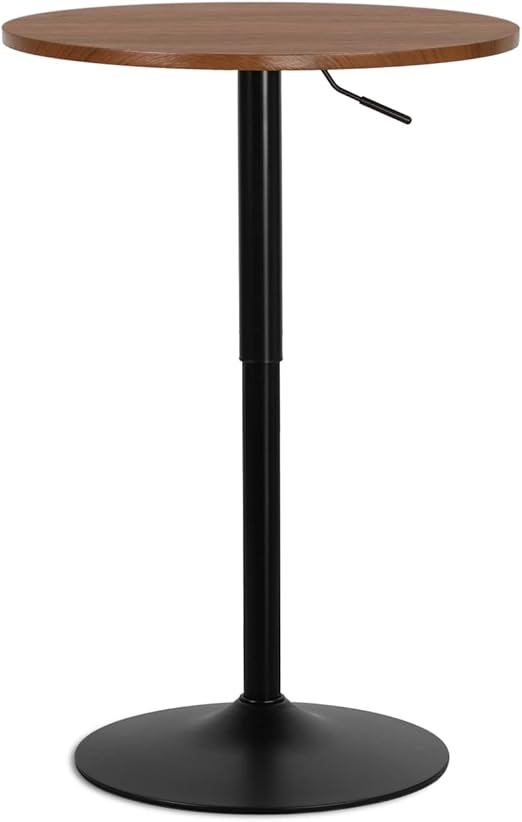 Amazon.com: MoNiBloom Round Cocktail Bar Table 23.6" with Metal Base ...