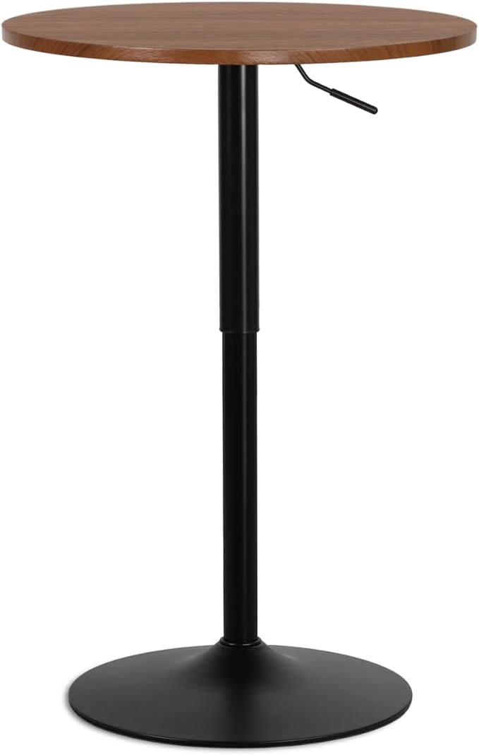 Amazon.com: MoNiBloom Round Cocktail Bar Table 23.6" with Metal Base ...