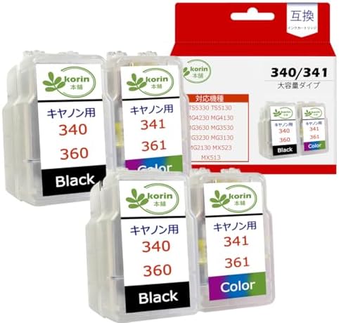 Amazon.co.jp: 【korin本舗】BC-340XL/360XL BC-341XL/361XL キャノン(Canon)用 詰め替えインク BC-340 BC-360 BC-341 ...