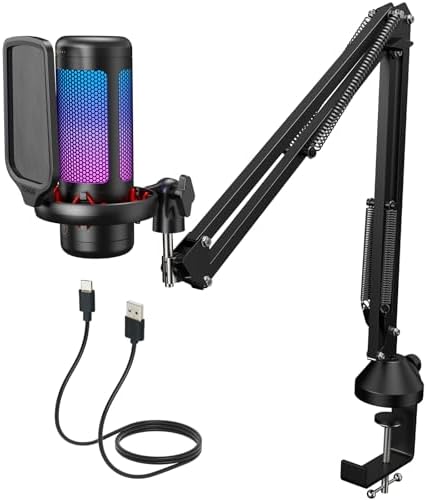 Amazon.com: TONOR Gaming Microphone Set with Boom Arm, Vocal Condenser ...