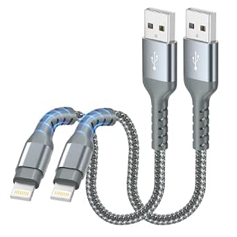Short iPhone Charger Cord 0.3M 2Pack, [Apple MFi Certified] USB to ...