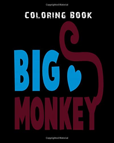 Amazon.co.jp: Coloring Book: big monkey with a tail and a love heart ...