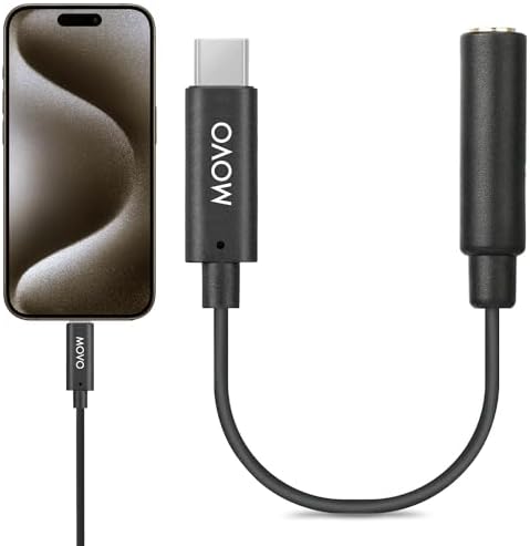 Amazon.com: Movo Female 3.5mm TRRS Microphone Adapter Cable to USB-C Connector Dongle Compatible ...