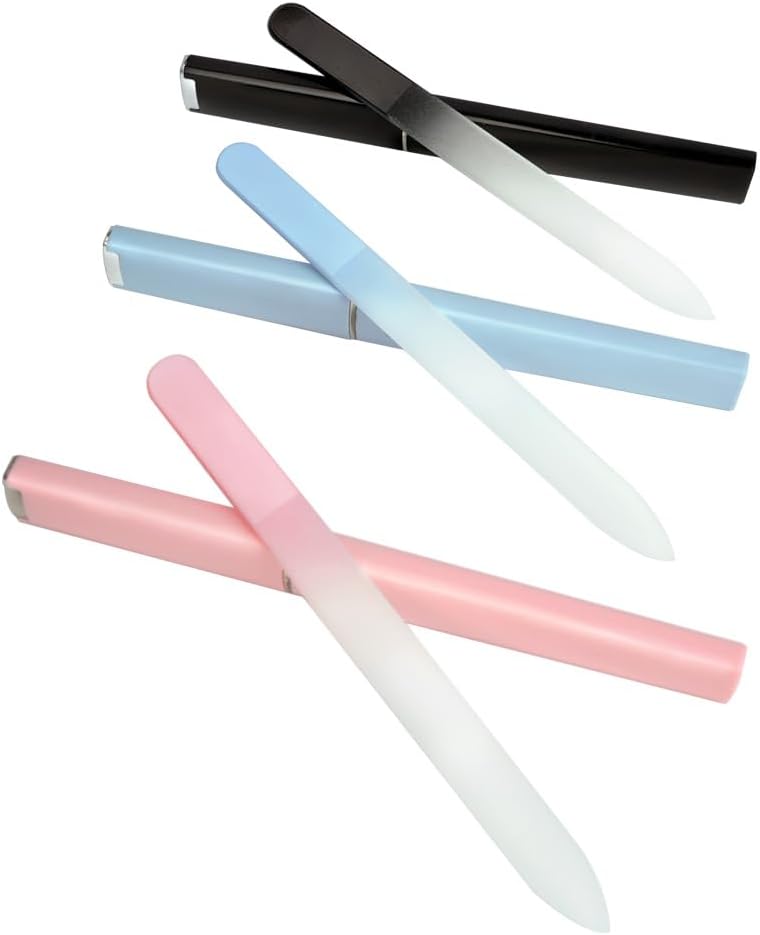 Amazon.com : Longluosi 3 Pack Glass Nail Files with Case, Ultra Quality ...