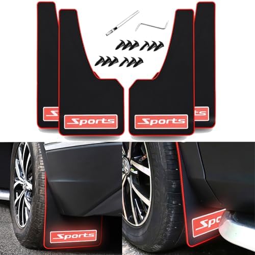 4 Stück Kotflügel für Autos Licht reflektieren Auto Schmutzfänger Gummi ...