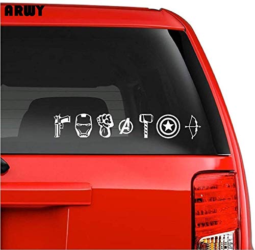 ARWY Car Stickers Exterior for Sides Hood Bumper Vinyl Die Cut Black ...
