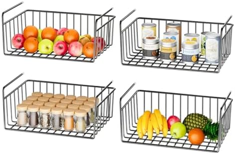 Amazon.com - SUFAUY 4pcs Under Shelf Basket, Hanging Under Cabinet Wire ...