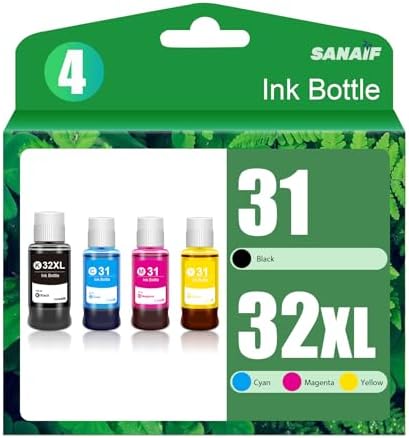 Amazon.com: SHUOLEI Refill Ink Bottle Compatible with HP 31 32XL 32 XL ...