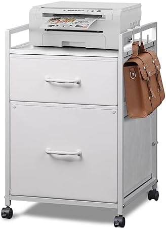 Amazon.com: HOMCOM Mobile Storage Cabinet Organizer with Drawer and ...