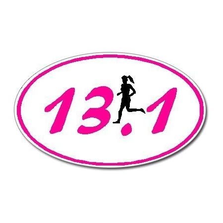 Amazon.com: 13.1 Marathon GIRL Runner Euro Oval Car Decal / Sticker ...