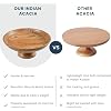 Amazon.com | The Fine Living Co. Wooden Fruit Bowl with Pedestal, 12 ...
