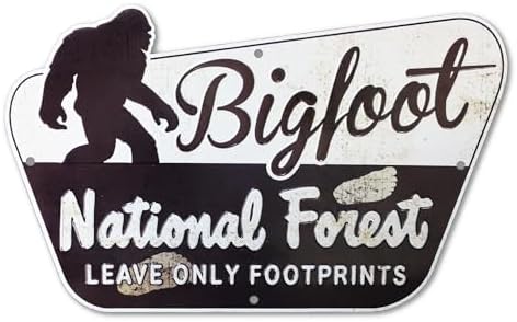 Amazon.com: Bigfoot Breeding Area Metal Retro Plaque Warning Sign Metal ...