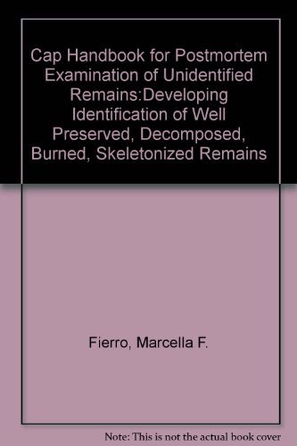 Cap Handbook for Postmortem Examination of Unidentified Remains ...