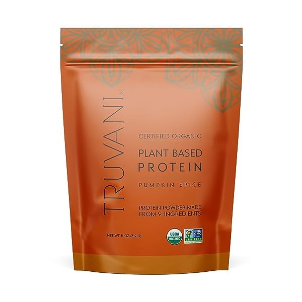 Truvani Vegan Pea Protein Powder | Pumpkin Spice | 20g Organic Plant ...