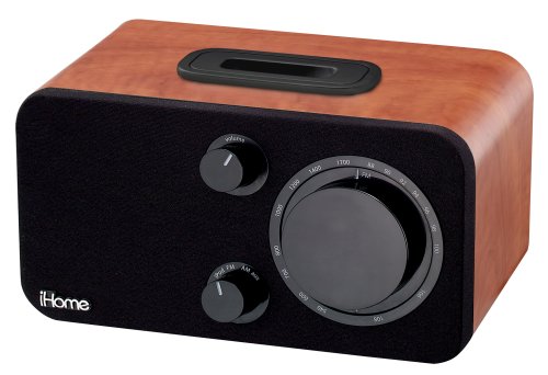 iHome iH14D AM/FM Table Radio and Speaker Dock for iPod (Brown ...
